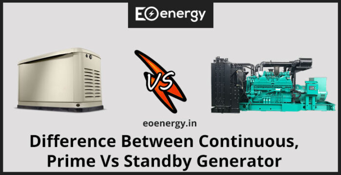 Difference Between Continuous, Prime Vs Standby Generator